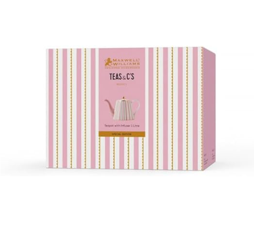 Maxwell & Williams Teas & C’s Regency Teapot With Infuser 1L Pink – Adams